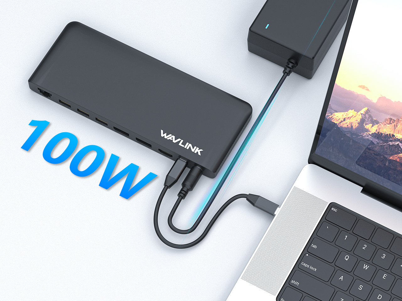 USB-C 10G Triple Display Docking Station With Power Delivery up to 65W ...