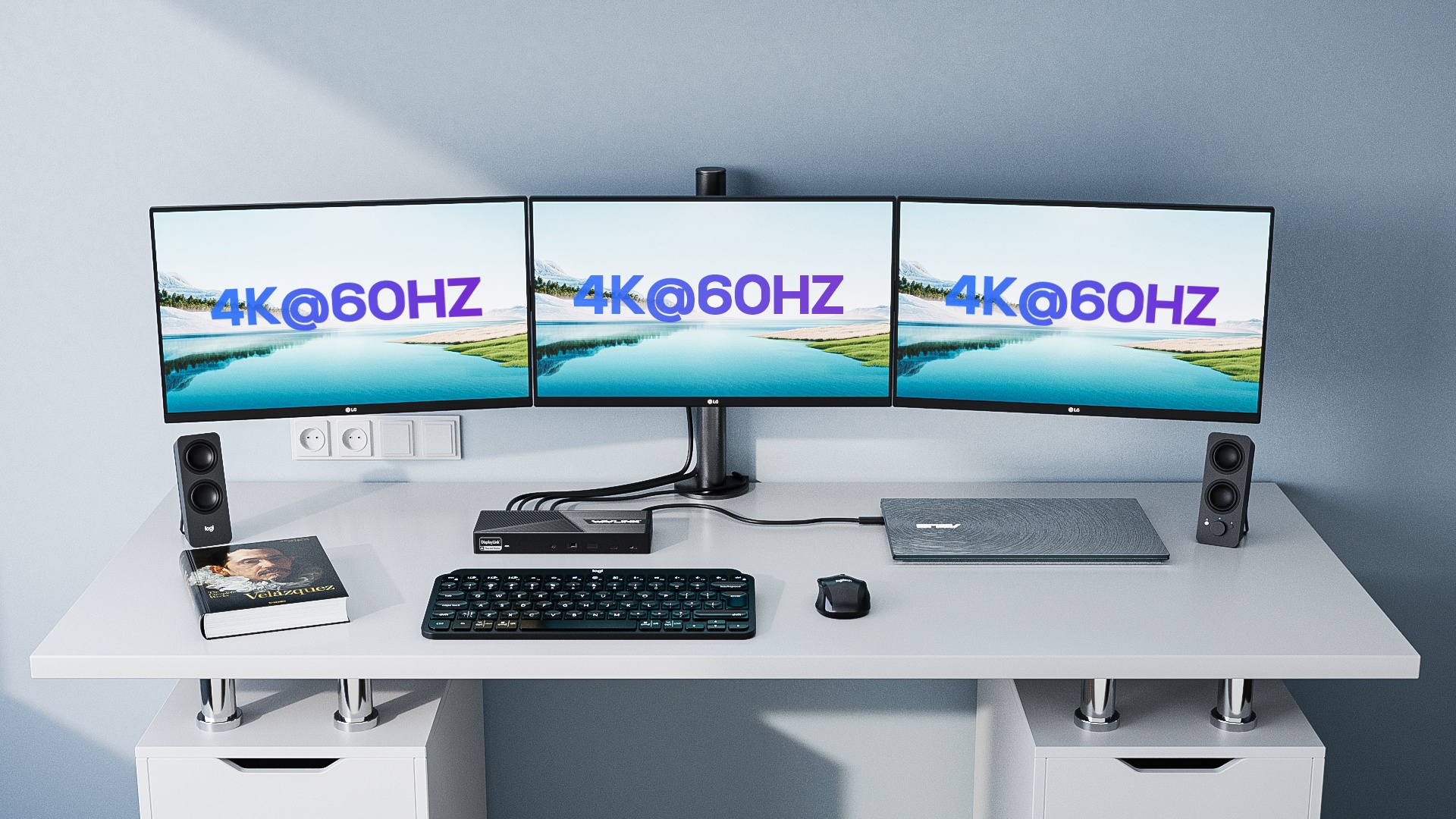 WAVLINK USB-C HDMI and DisplayPort Triple Display 4K@60Hz 13-in-1 ...